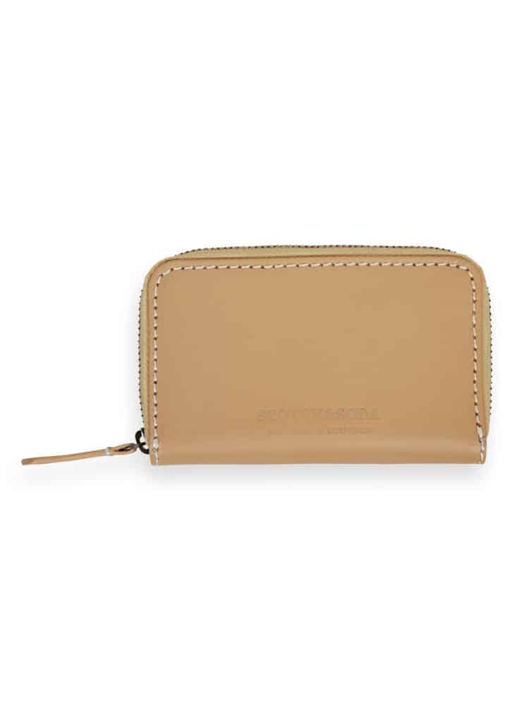Scotch & Soda 162855 : Recycled leather zip coin wallet- Sand ...