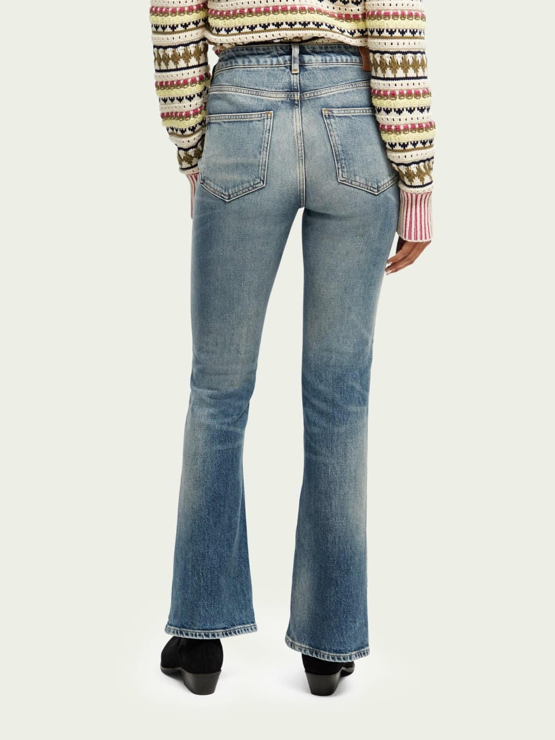 Scotch & Soda 170058 : The Charm high-rise classic flared jeans ...